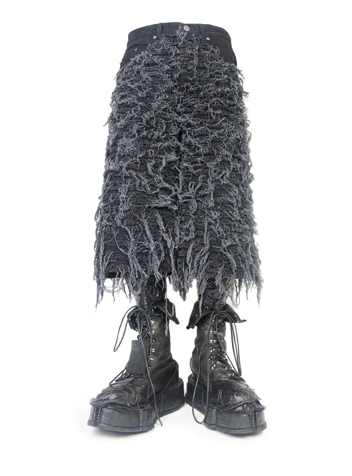 PARADOXE PARIS - HAIRY SHORTS BLACK DENIM X NUBIAN TOKYO PARADOXE PARIS - HAIRY SHORTS BLACK DENIM X NUBIAN TOKYO